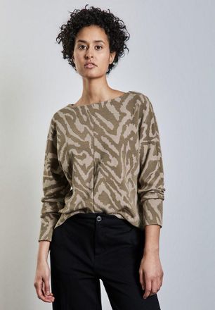 Street One Langarmshirt aus elastischem Materialmix