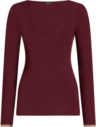 Etro Pullover mit V-Ausschnitt - Braun