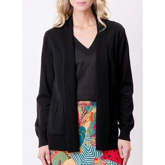 La Fianc&eacute;e Du M&eacute;kong Gilet long col ch&acirc;le uni TITO