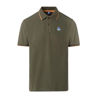 North Sails Bio-Baumwolle gestreiftes Kragen Poloshirt - - Tops - Herren - Gr&uuml;n - 3XL