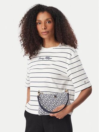 Tommy Hilfiger Handtasche Th Jacquard Mini Shoulder Bag AW0AW19006 Blau
