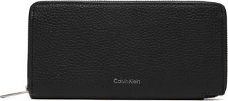 Calvin Klein Geldb&ouml;rse Calvin Klein Foil Emboss Long Zip Around LV04D1242G Schwarz
