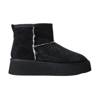 Ga&euml;lle Paris Pelzige Eskimo-Stiefel mit Strass - - Shoes - Damen - Schwarzk - 37 EU