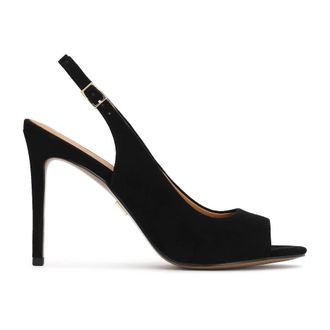 Kazar Kazar Schwarze Pumps mit offener Ferse und Peep-Toe - - Shoes - Damen - Schwarzk - 35 EU