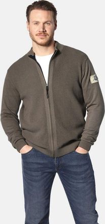 Jan Vanderstorm Strickjacke THORSKARVAR mit Kontrastdetails