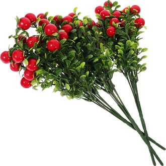 Cabilock 3 B&uuml;ndel Realistische K&uuml;nstliche Kirschen Deko Obstzweige Naturgetreu Lebensecht f&uuml;r Wohnzimmer Schlafzimmer B&uuml;ro Fr&uuml;hling Dekoration Wohnaccessoires