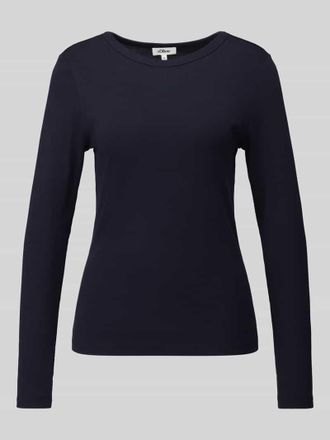 s.Oliver Red Label Slim Fit Langarmshirt aus reiner Baumwolle