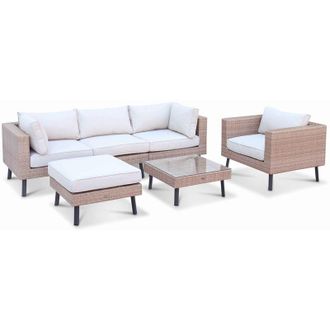 Sweeek Gartenm&ouml;belset 5 Sitzer aus Polyrattan