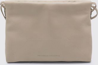 Brunello Cucinelli Sac Bandouli&egrave;re BRUNELLO CUCINELLI Femme couleur Beige