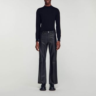Sandro Pantalon en cuir