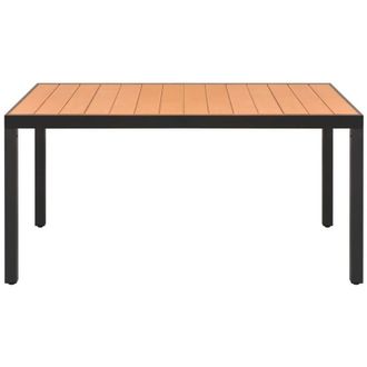 vidaXL Gartentisch Braun 150x90x74 cm Aluminium und wpc Vidaxl