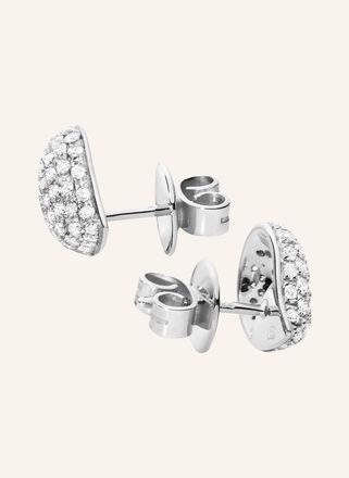 Tamara Comolli Tamara Comolli Ohrstecker Ohrstecker Signature Stud Small Diamond Pav&eacute; Mit Diamant Pav&eacute; 18k Wei&szlig;gold silber