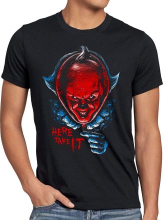 style3 Nimm ES Herren T-Shirt Pennywise Clown Horror, Gr&ouml;&szlig;e:XXL