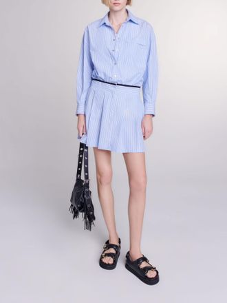 Maje Kurzes Hemdblusenkleid - Blau - Gr&ouml;&szlig;e 38 - Maje