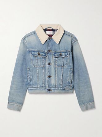 The Row Joras Jeansjacke Mit Twill-besätzen - Blau