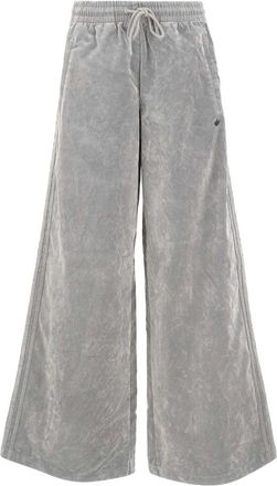 adidas Femme, Pantalons, Gris, Taille: 36 FR Brushed Twill Oversized Firebird Track Pants
