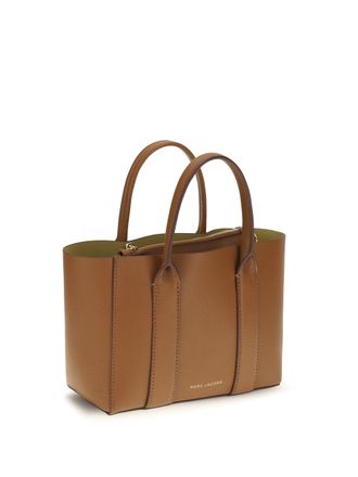 Marc Jacobs Calfskin Leather Tote Bag - Brown