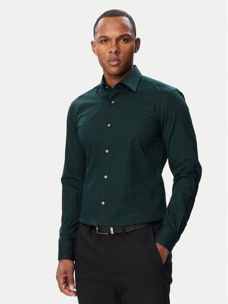 HUGO BOSS Hemd H-Hank 50469345 Gr&uuml;n Slim Fit
