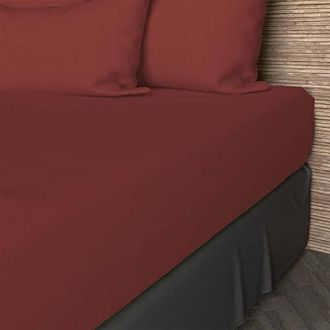 Soleil d'Ocre Soleil dOcre Spannbettlaken aus Baumwolle 57 Sohn 180x200 cm Sie Backstein