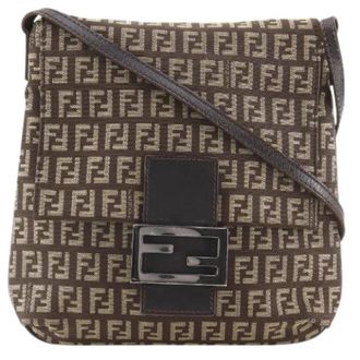 Fendi Pre-owned Zucchino Canvas Schultertasche - - Pre-owned - Damen - Braun - ONE SIZE