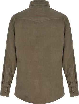 Brunello Cucinelli Mens Bicolor Cotton Blouse