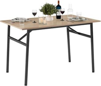 TecTake TecTake Table &agrave; Manger Tendance 120 x 75 x 76 cm pour Salle &agrave; Manger, Table Cuisine Style Industriel Tables 4 Places, Meuble Industriel, Meuble Salon 
