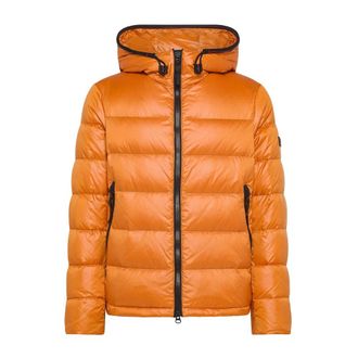 Peuterey Homme, Vestes, Brun, Taille: XL Veste Légère Rembourrée à Capuche en Tissu Ripstop