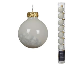 Kaemingk Weihnachtskugeln Glas mit Sternen gef&uuml;llt 3cm 9er Set - kleine Christbaumkugeln Weihnachtsbaumkugeln f&uuml;r Weihnachten - Christbaumschmuck & Weihnachtsb