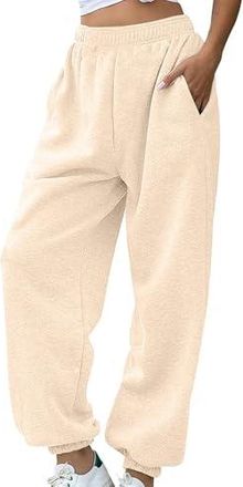 Generic HUIFUAO Pantalon de surv&ecirc;tement pour femmes, jogger ample, pantalon de surv&ecirc;tement pour femmes grande taille, pantalon de d&eacute;tente avec poches, noir, t