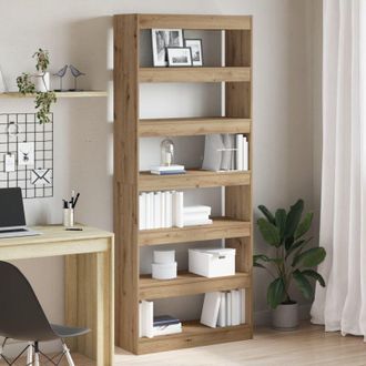 vidaXL Vidaxl - B&uuml;cherregal Eiche handwerklich 80 x 30 x 198 cm Holzwerkstoff