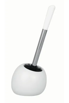 WENKO Wc-B&uuml;rstengarnitur Polaris, Wei&szlig;, Kunststoff, 15x34.5x14.5 cm, B&uuml;rstenkopf austauschbar, Badezimmer, WC Ausstattung, WC B&uuml;rstengarnituren