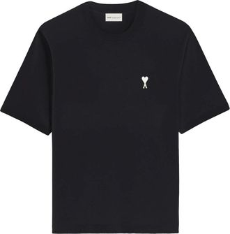 Ami Homme, Tops, Noir, Taille: M De Coeur T-shirt