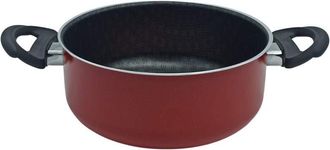 Zanetti Dolomiti Kasserolle aus Aluminium 2 Griffe 20 cm, Aluminium rot