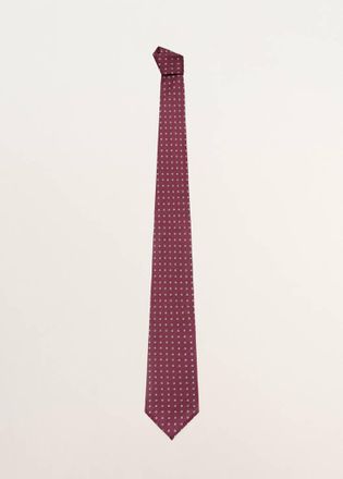 Mango Cravate 100 % soie imprim&eacute; bordeaux - Homme - Taille unique - MANGO MAN