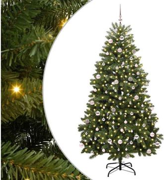 vidaXL K&uuml;nstlicher Weihnachtsbaum Gr&uuml;n 240 cm PVC und Metall vidaXL