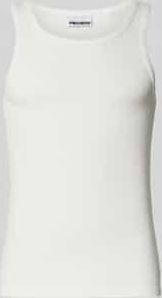 Review Tanktop mit gerippten Abschl&uuml;ssen