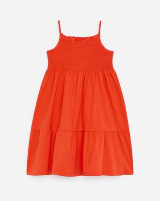 Arket Gesmoktes Jerseykleid -Rot