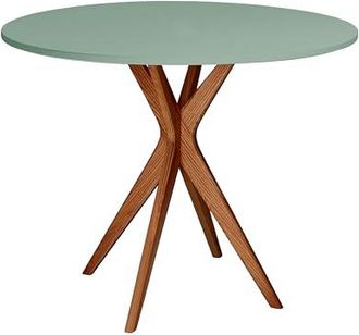 RAGABA Jubi Table &agrave; Manger Ronde 80cm Ch&ecirc;ne Vert Sauge
