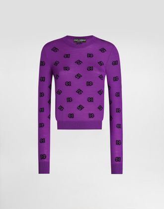 Dolce & Gabbana Pullover Aus Wolle Und Seide - Frau Strickwaren Mehrfarbig 52