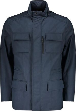 Moorer veste à poches multiples - Bleu