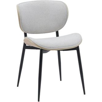 Clp Chaise Enid habillée de similicuir ou de tissu Nature / Crème Tissu