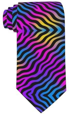 Generic Lignes Colorées Cravate Élégante Cravate Homme Polyvalente Cravates Hommes Pour Célébrations Scolaires Affaires