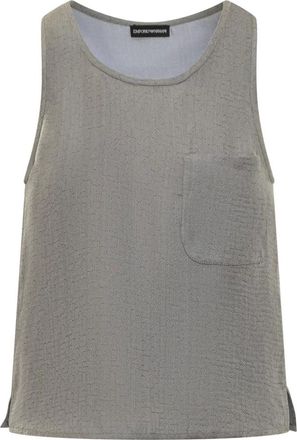 Emporio Armani Femme, Tops, Gris, Taille: 40 FR D&eacute;bardeur &agrave; motif g&eacute;om&eacute;trique