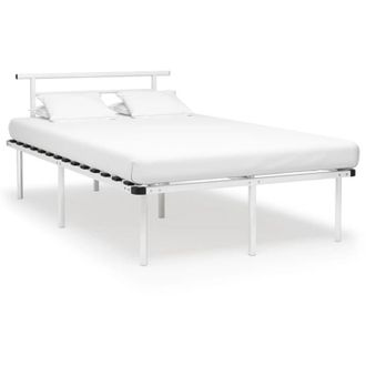 vidaXL Cadre de lit sans matelas blanc m&eacute;tal 120x200 cm Vidaxl