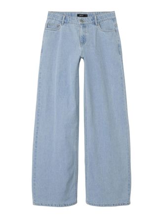 LMTD Limited Damen Nlfkizza DNM Lw Wide Pant Noos, Light Blue Denim, 176 EU