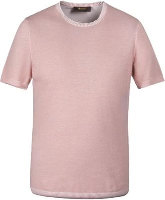 Moorer Homme, Pulls, Rose, Taille: L Pull en maille &agrave; col rond