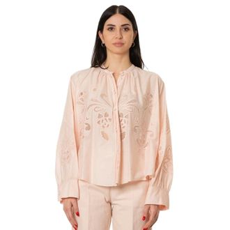 Forte_Forte Femme, Blouses et Chemises, Beige, Taille: 40 FR Camicia ricamo