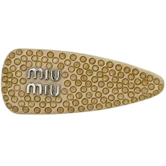 Miu Miu Pre-owned Satin Haar-Accessoires - - Pre-owned - Damen - Beige - ONE SIZE