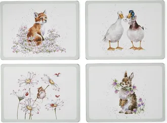 Wrendale Designs Große Platzsets mit Wildblumen, 4 Stück