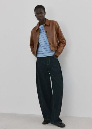 Mango T-shirt coton &agrave; rayures bleu - Femme - XXS - MANGO